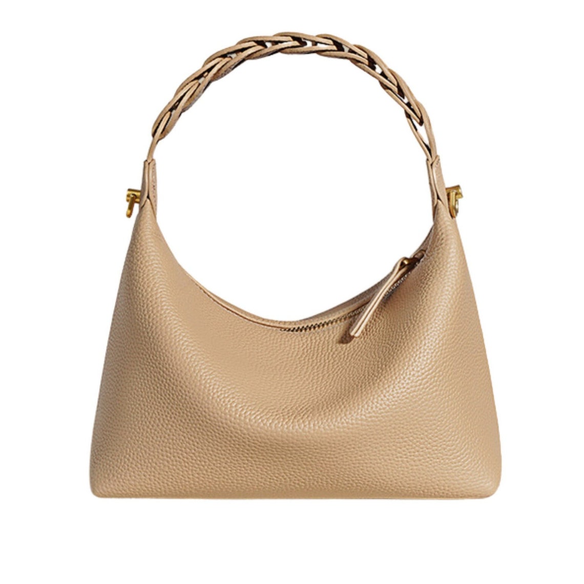 Full Grain Leather Handbag: Braided Handle Crossbody Bag - Etsy