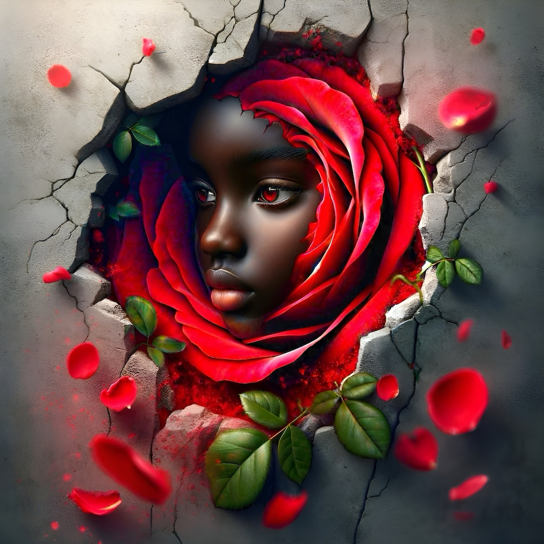 The Rose That Grew Out of Concrete PNG File Only - Etsy