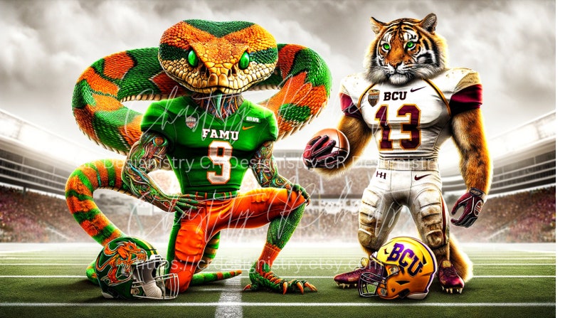 FAMU Rattlesnake Vs BCU Wildcat PNG File - Etsy