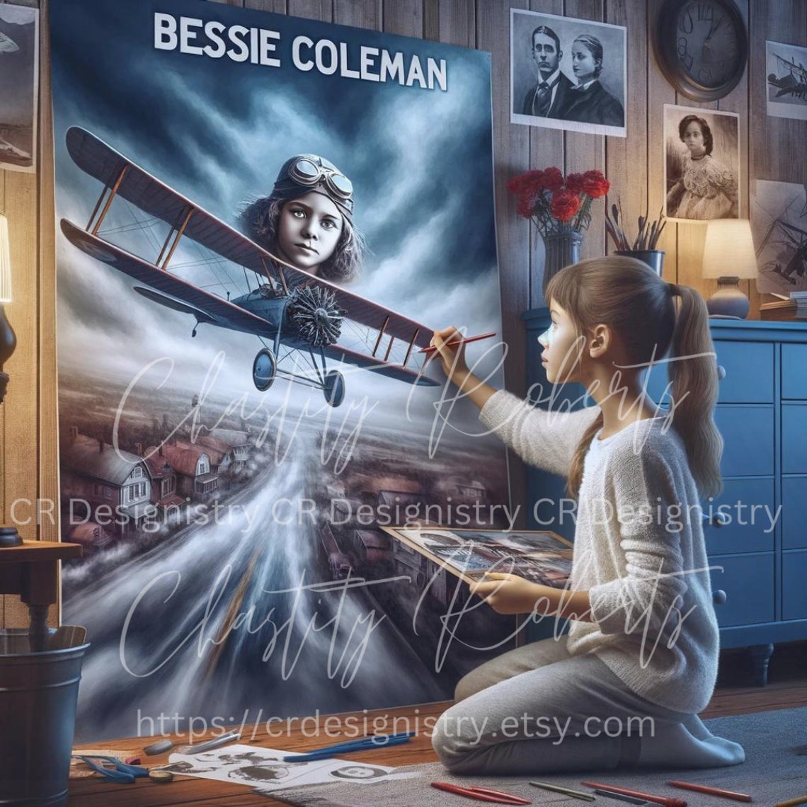 Our History - Bessie Coleman PNG File Only - Etsy