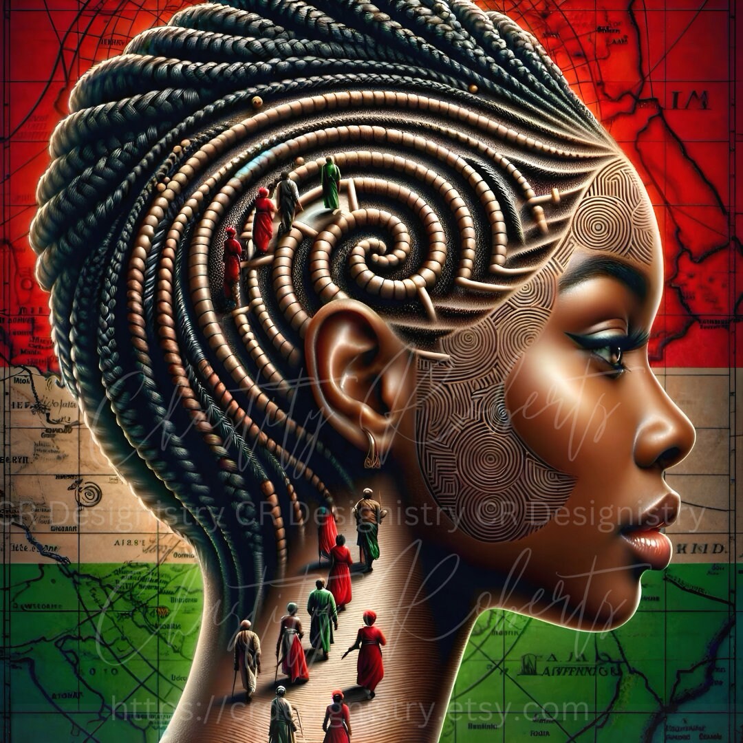 Cornrow Maps PNG File Only - Etsy