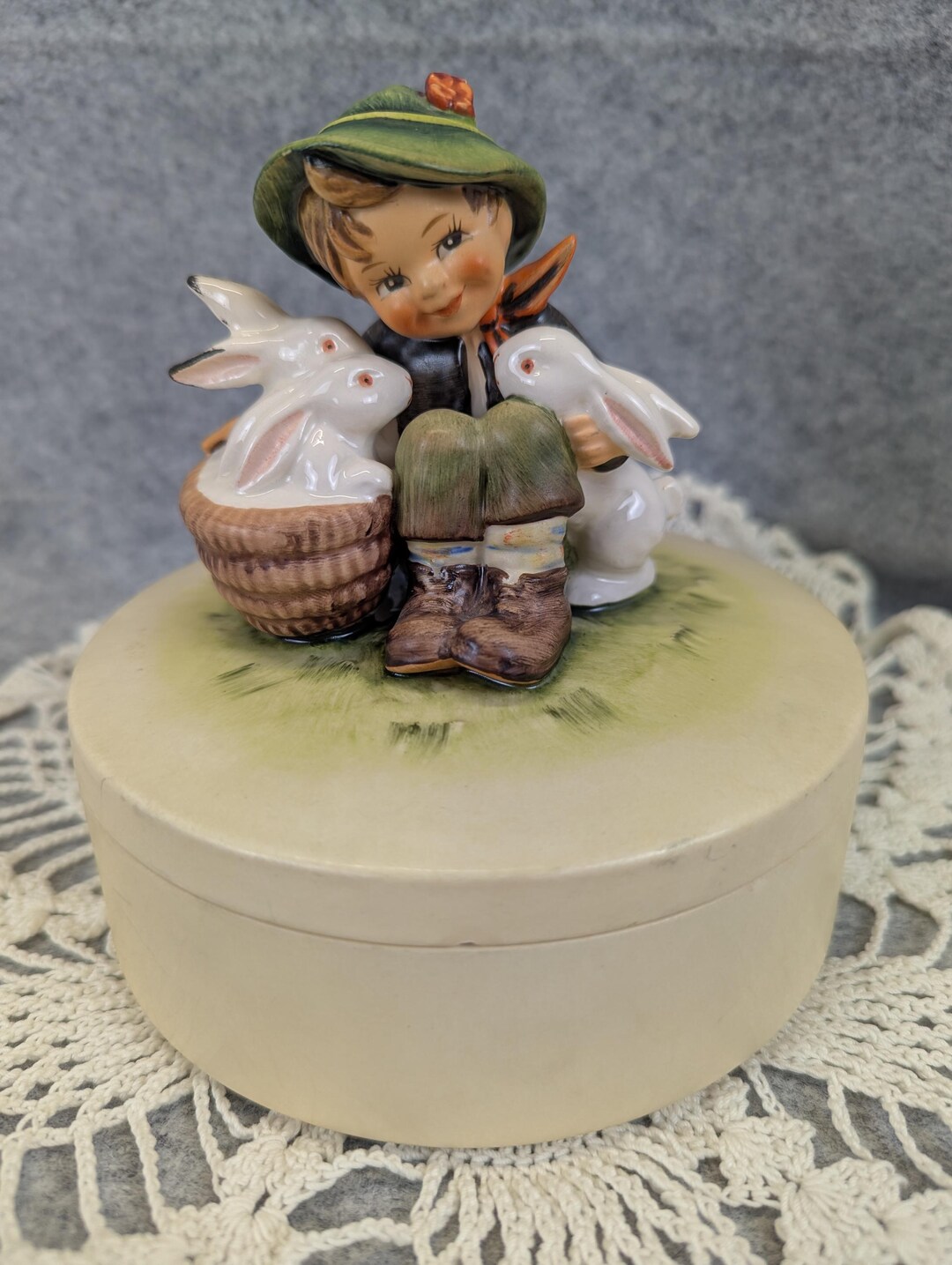 Goebel Hummel "playmates" Trinket/jewelry Keeper. Boy With Bunnies - Etsy