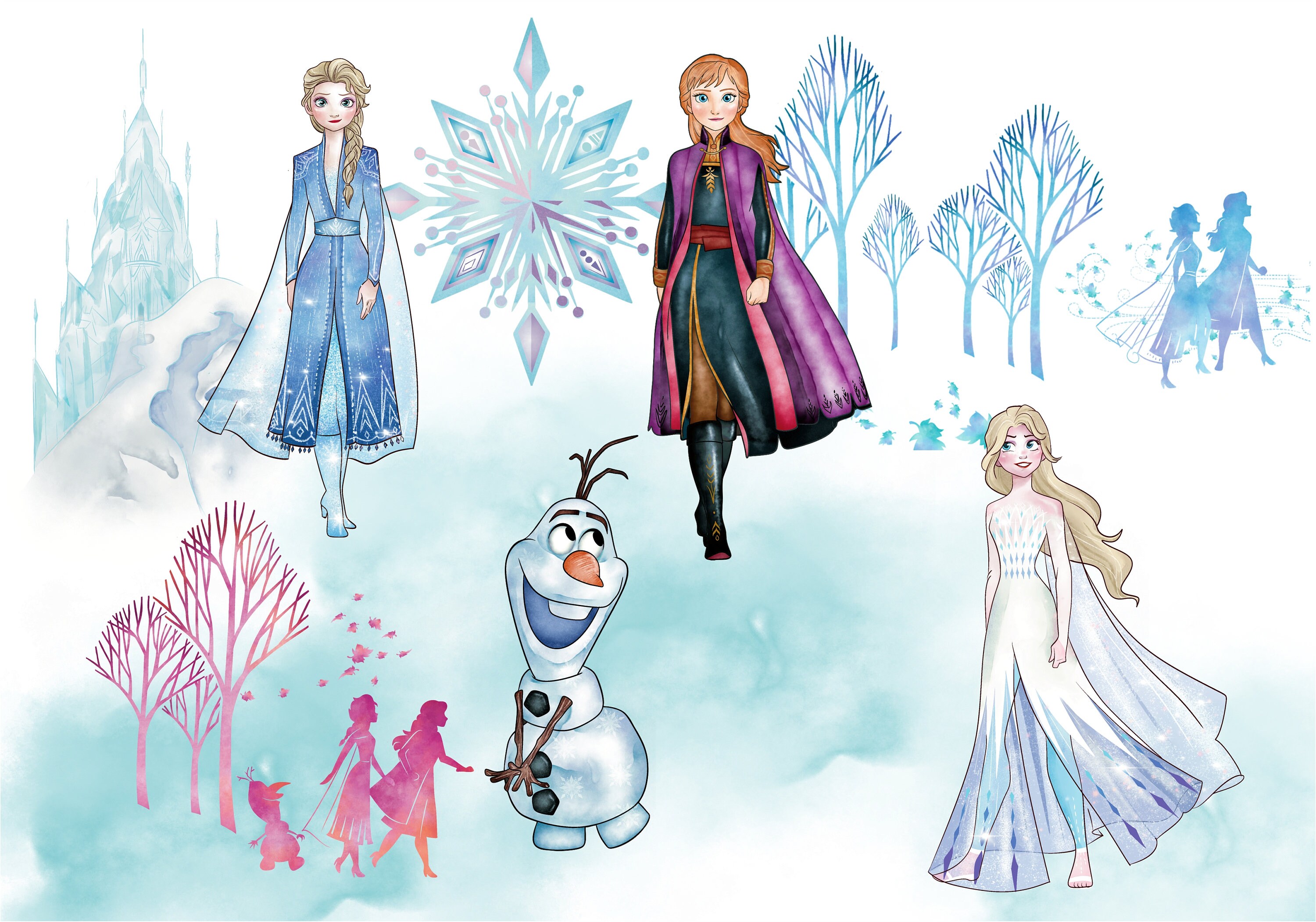 Frozen 2 Watercolor Clipart, PNG HD Resolution - Etsy