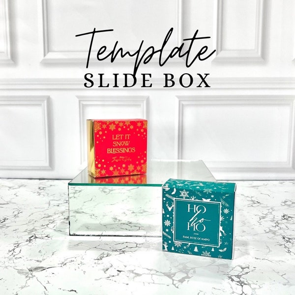 Slide Box Template - Etsy