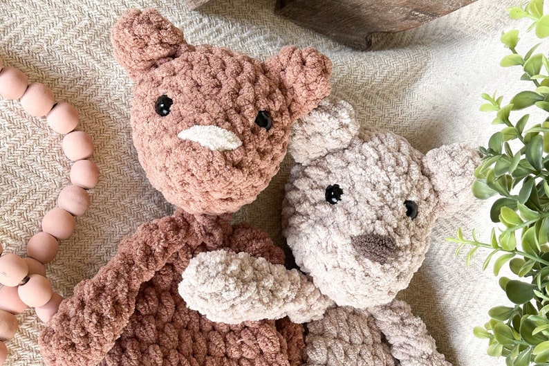 Bear Snuggler | Teddy Bear Lovey | Easter Basket | Unique Baby Gift - Etsy
