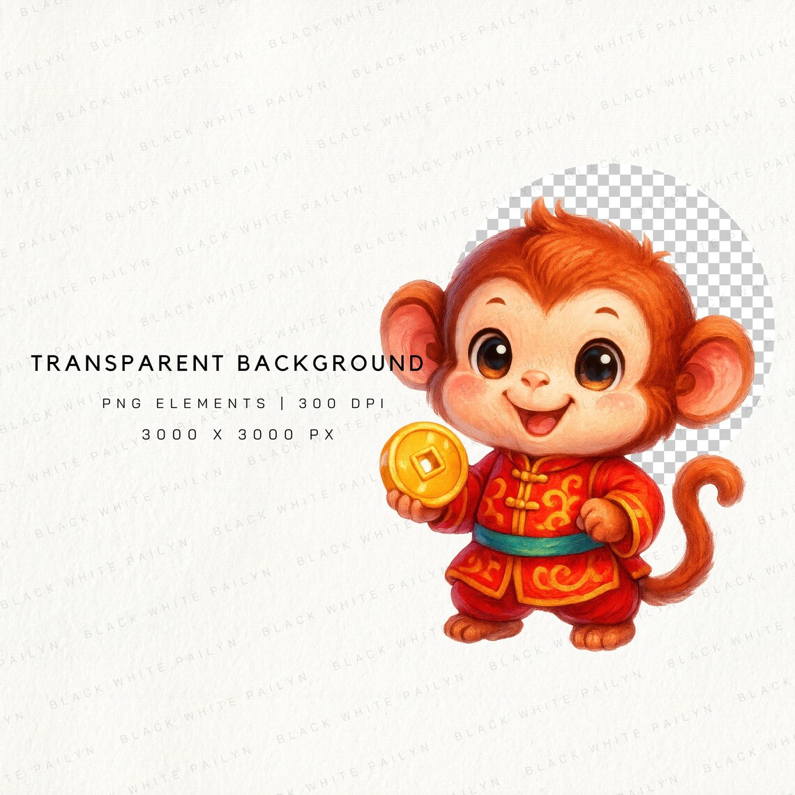 12 Chinese Zodiac Animal Clipart PNG Set, Cute Lunar New Year Zodiac ...