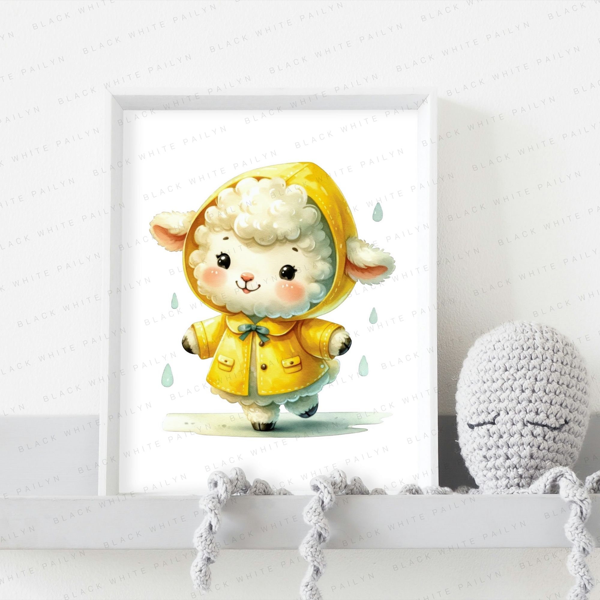 Cute Animal Clipart, Animal PNG, Animal in Raincoat Clipart,rainy Day ...