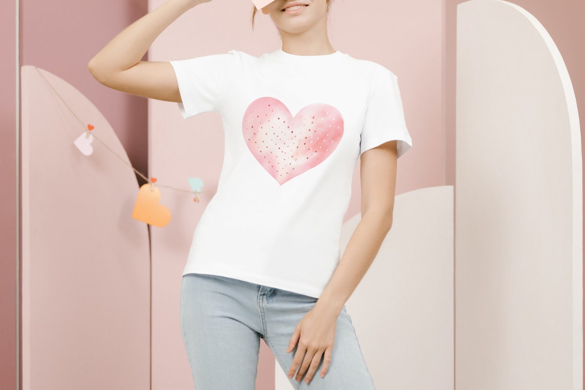 Polka Dot Hearts Clipart, Valentine's Day Boho Hearts Png, Love Clipart ...