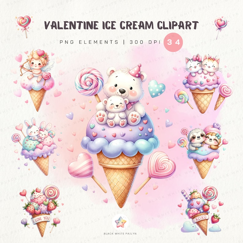 Valentine's Day Ice Cream Clipart,ice Cream Png,ice Cream Clipart ...