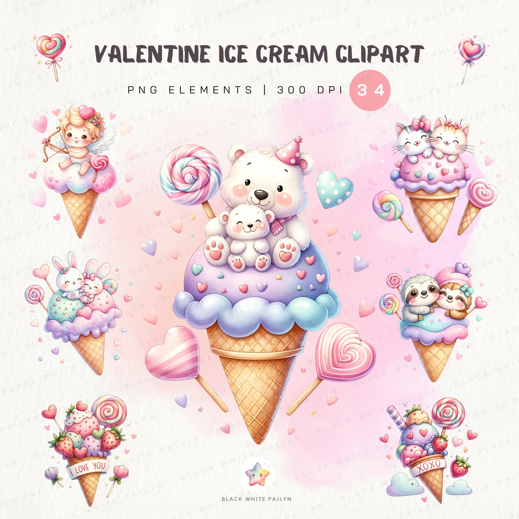 Valentine's Day Ice Cream Clipart,ice Cream Png,ice Cream Clipart ...