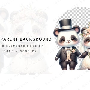 Wedding Animals PNG Clipart, Cute Animal Couple Clipart,romatic Animal ...