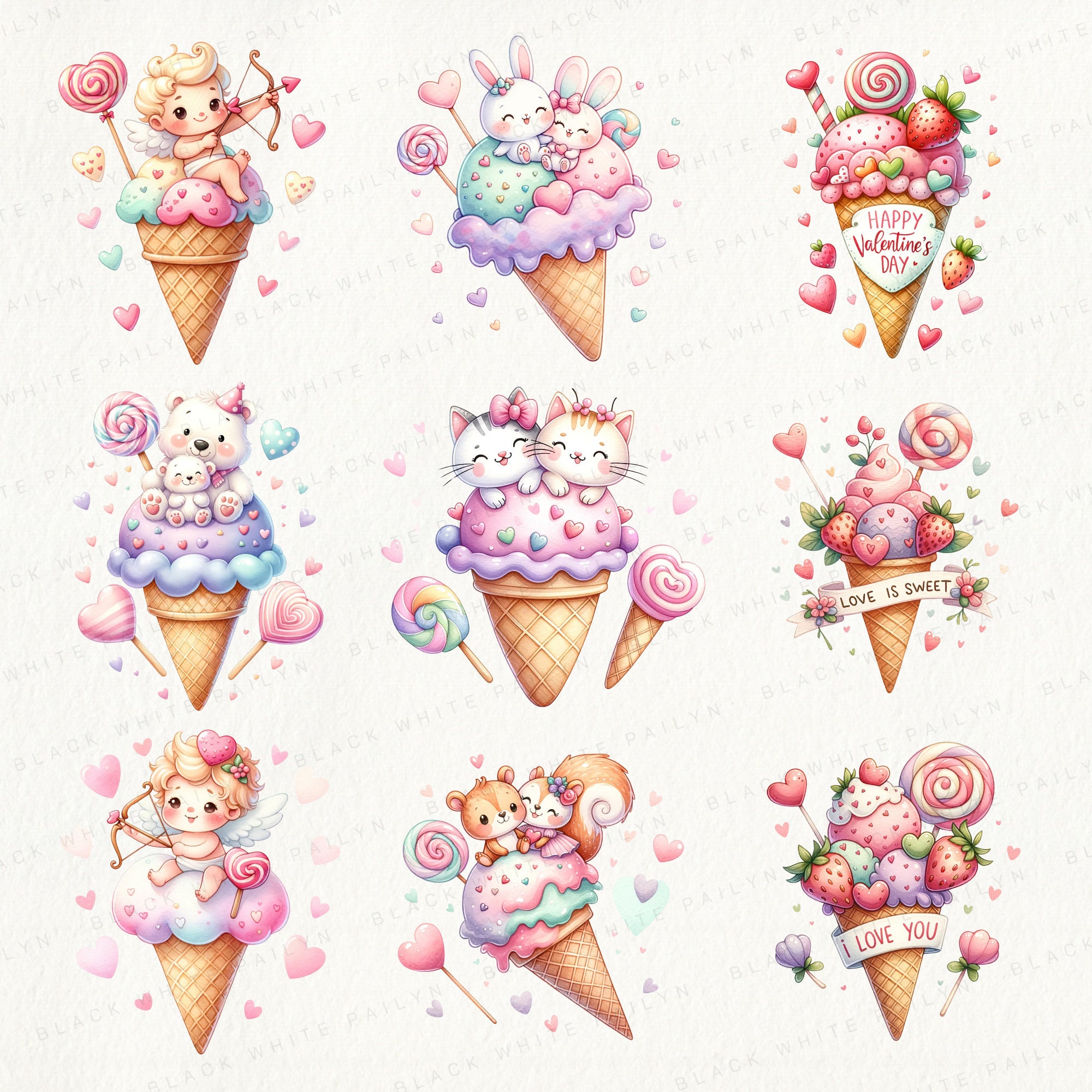 Valentine's Day Ice Cream Clipart,ice Cream Png,ice Cream Clipart ...