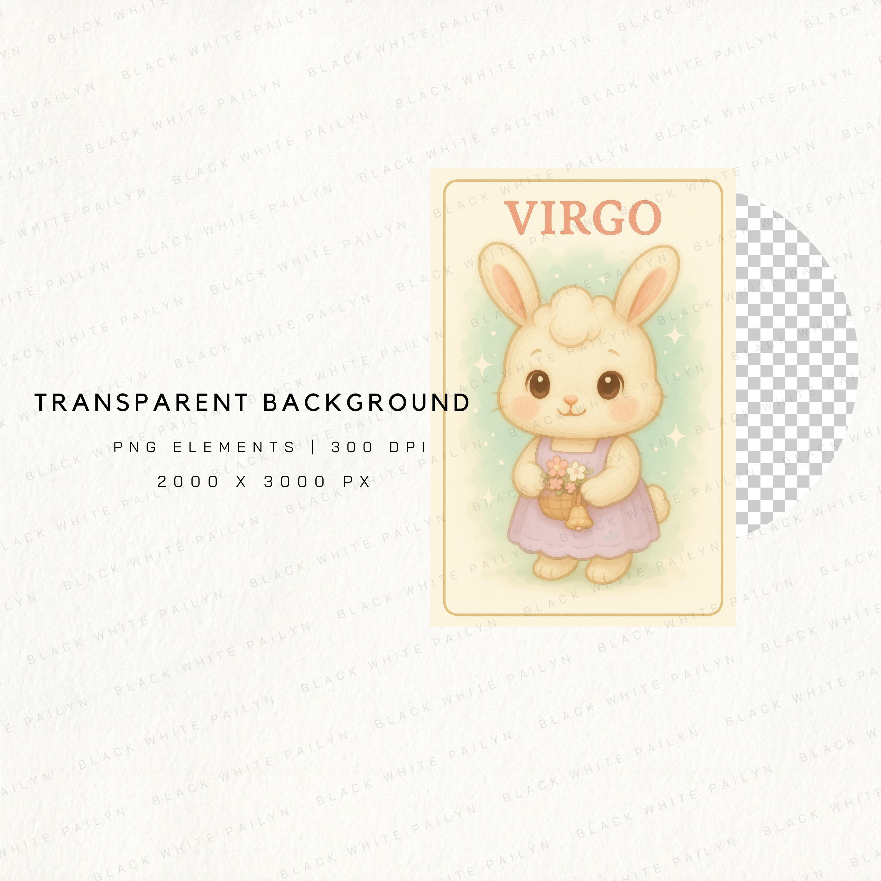 Cute Zodiac Clipart Bundle With 12 Adorable Astrology Animals PNG Files ...