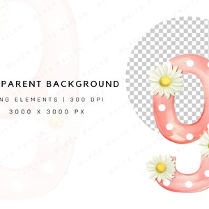 Daisy Watercolor Floral Pink Alphabet Clipart , Floral Alphabet,daisy ...