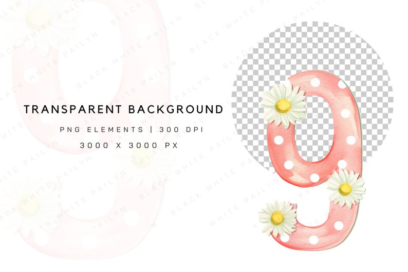 Daisy Watercolor Floral Pink Alphabet Clipart , Floral Alphabet,daisy ...