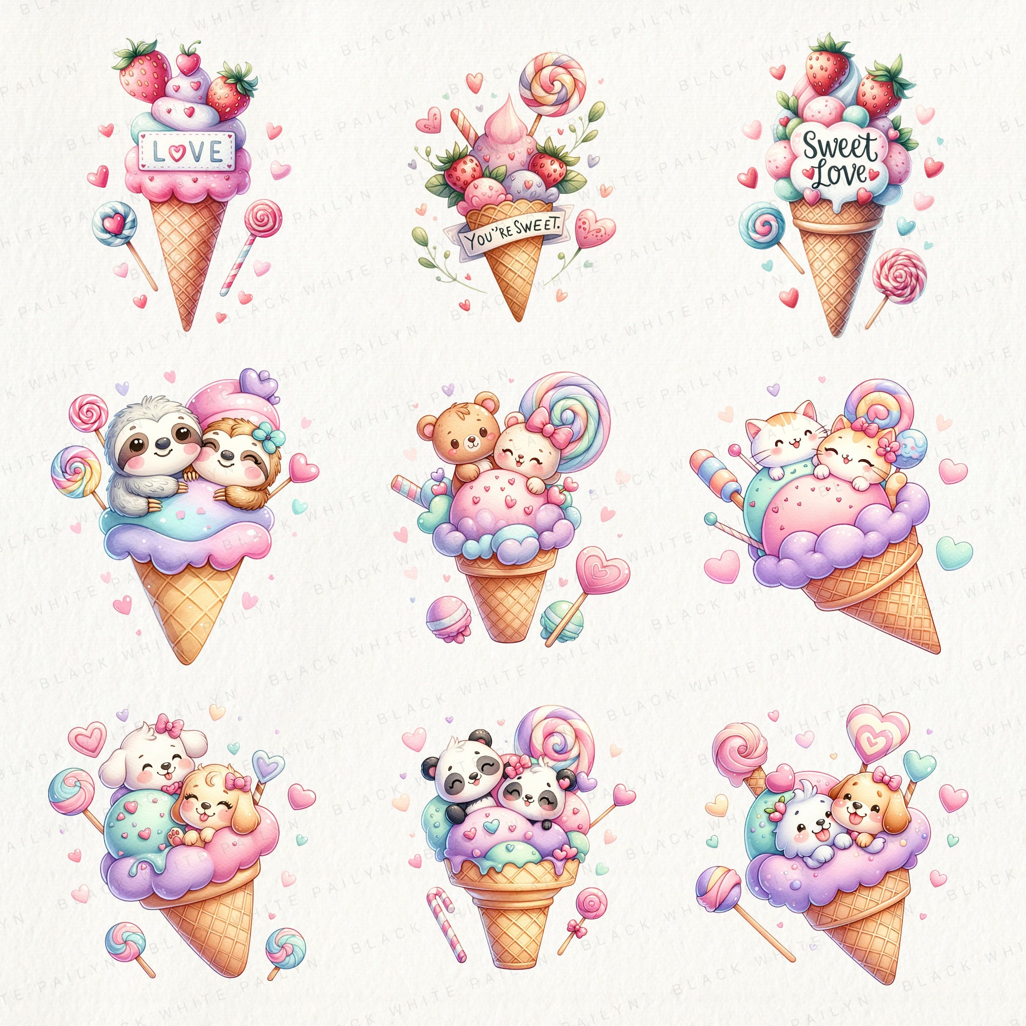Valentine's Day Ice Cream Clipart,ice Cream Png,ice Cream Clipart ...