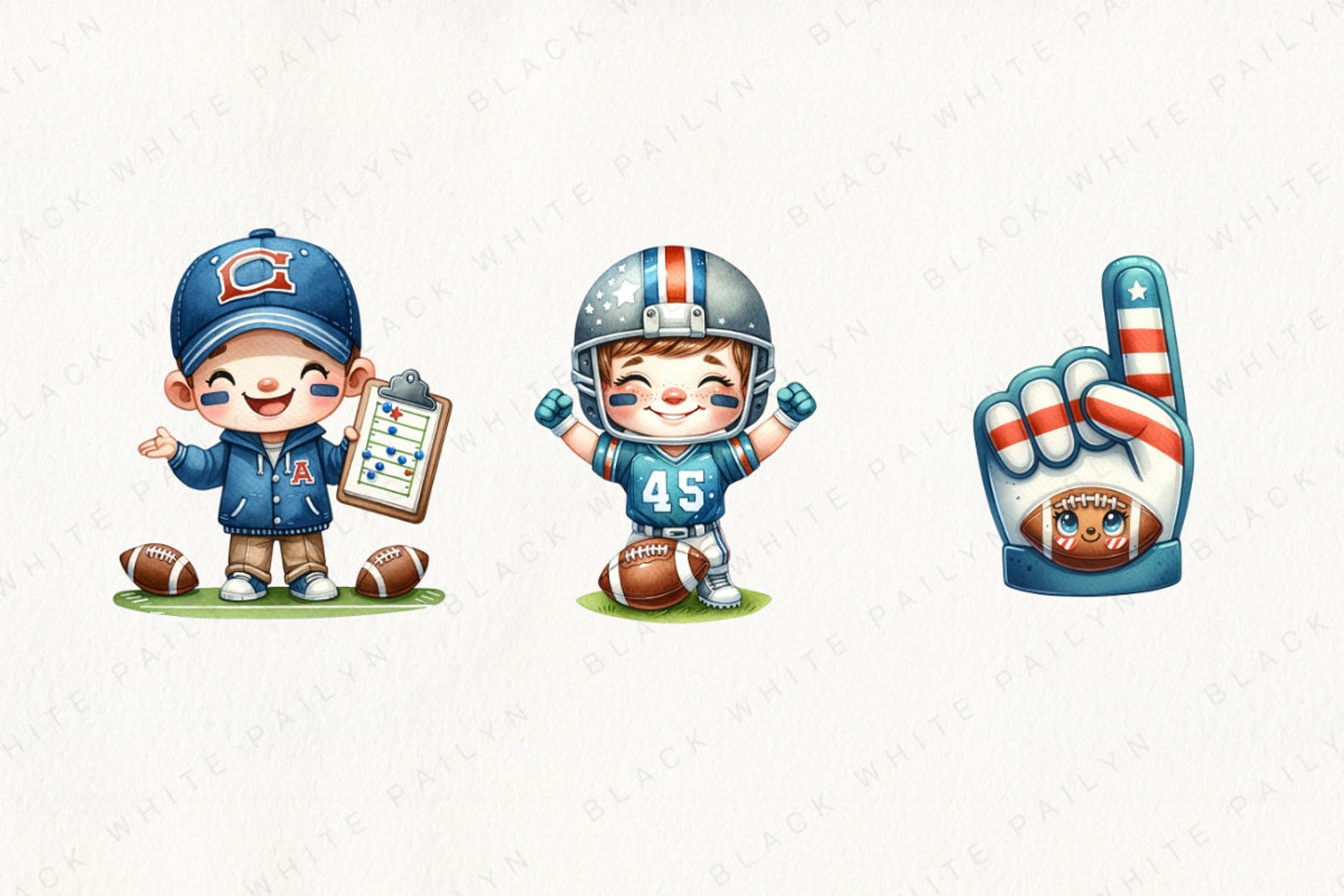 Cute American Football Clipart,football Png,cute Sports Illustrations ...