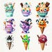 Halloween Ice Cream Cone Clipart Set, Spooky Dessert PNG Files, Cute ...