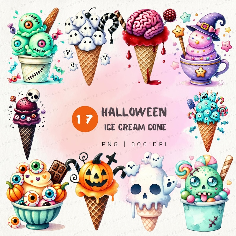 Halloween Ice Cream Cone - Etsy