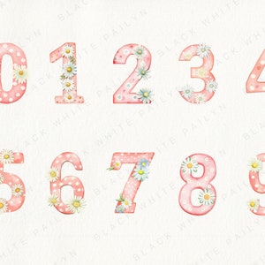 Daisy Watercolor Floral Pink Alphabet Clipart , Floral Alphabet,daisy ...