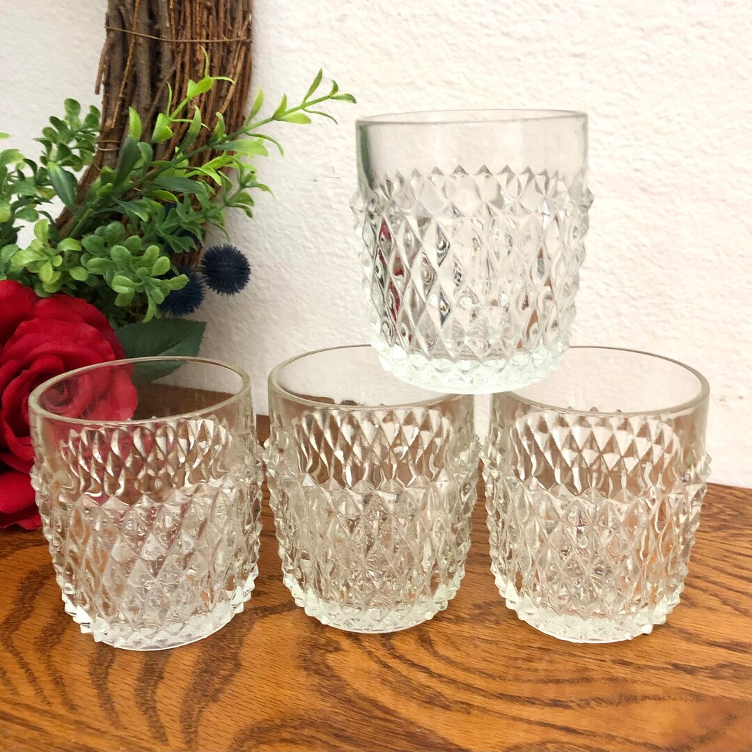 Vintage Tiara Diamond Point Glassware by Indiana Glass Co - Etsy