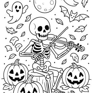 Cute and Spooky Halloween Coloring Pages for Kids | 7 Fun Detailed ...