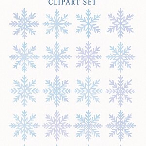 Watercolor Snowflake Clipart Set – 10 Pastel Winter Pngs, Hand-painted ...