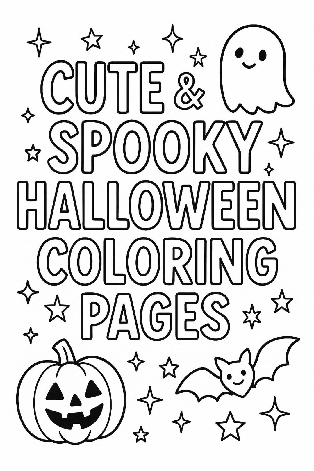 Cute and Spooky Halloween Coloring Pages for Kids | 7 Fun Detailed ...