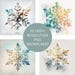 20 Watercolor Winter PNG Snowflakes, Christmas Clipart, Commercial Use ...