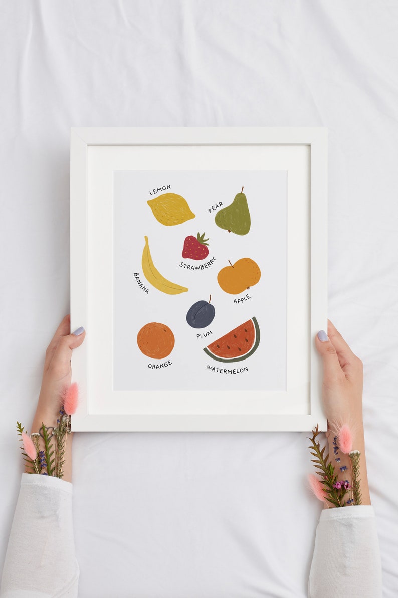 Fruit Educational Poster | Montessori Poster | Nursery Decor ...