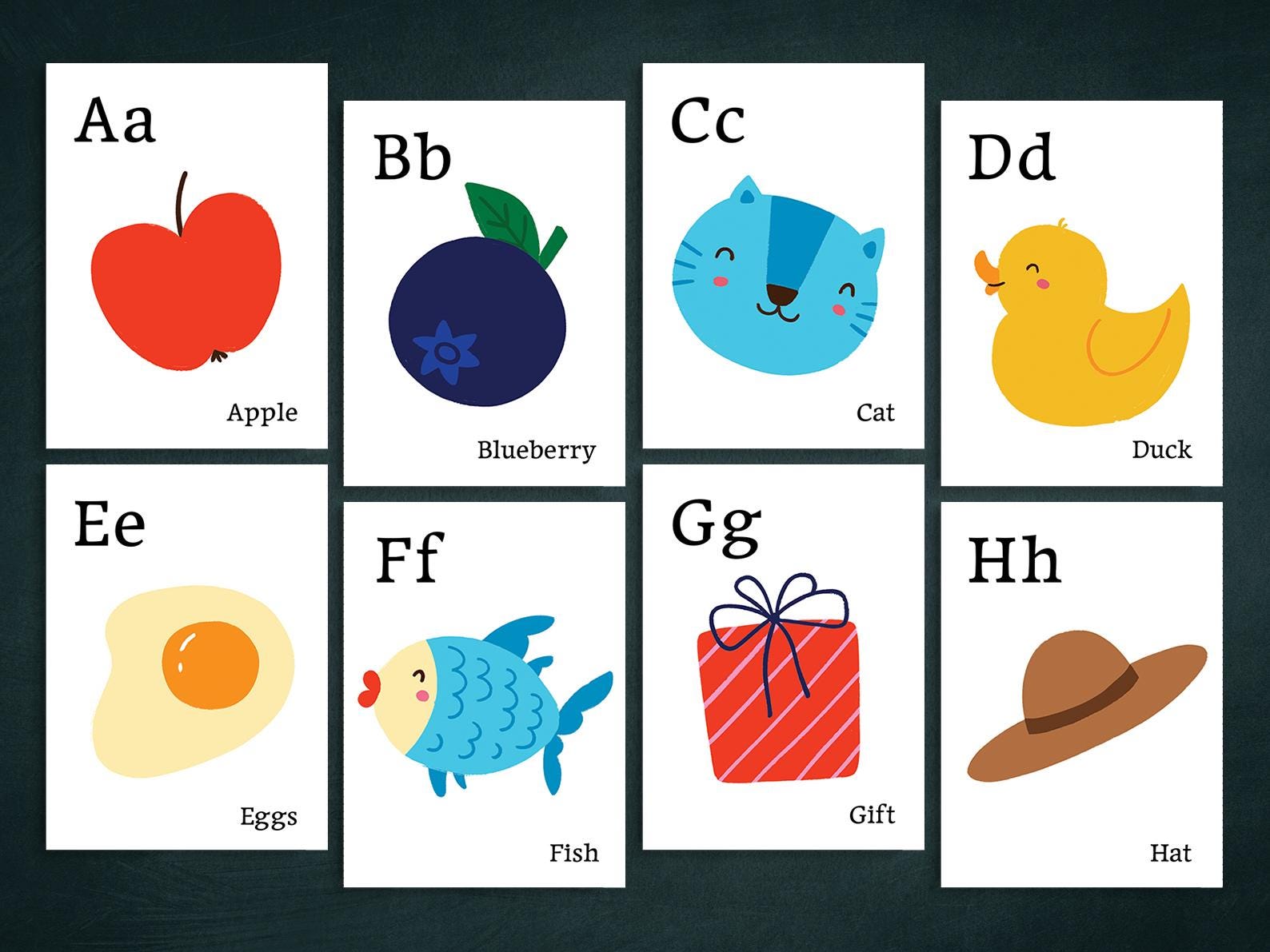 English Alphabet Flashcards Printable | Montessori Cards | Homeschool ...