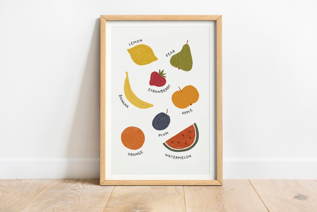 Fruit Educational Poster | Montessori Poster | Nursery Decor ...