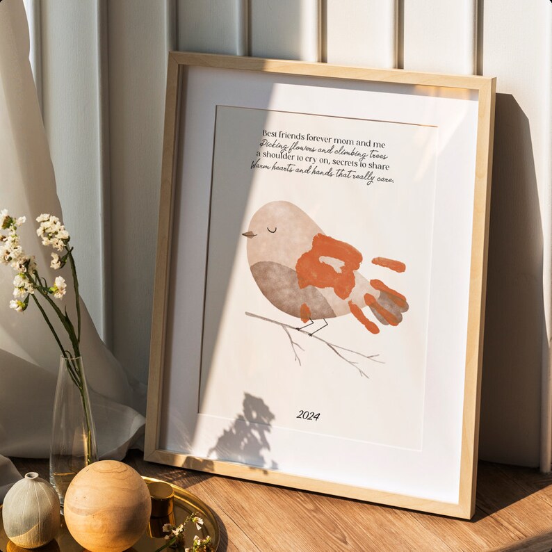 Handprint Craft | Birthday Gift for Mom | Memory Keepsake | Gift From ...