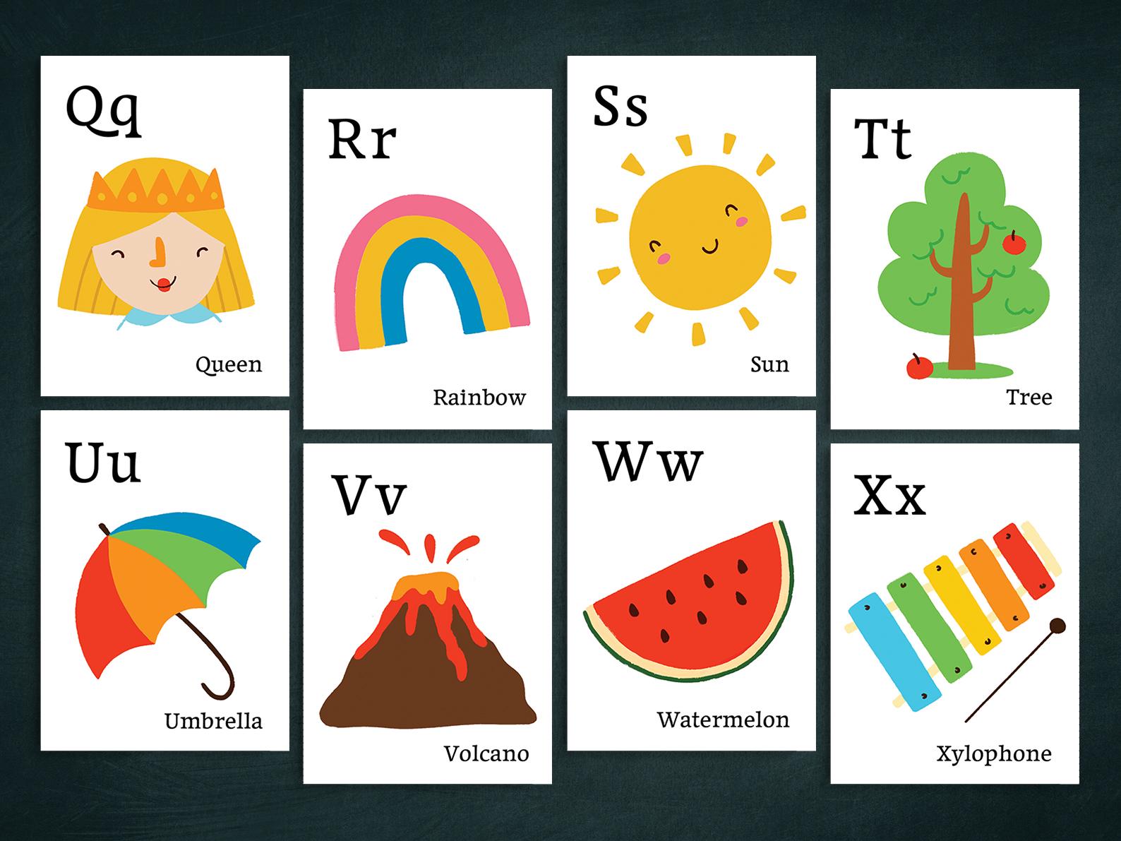 English Alphabet Flashcards Printable | Montessori Cards | Homeschool ...