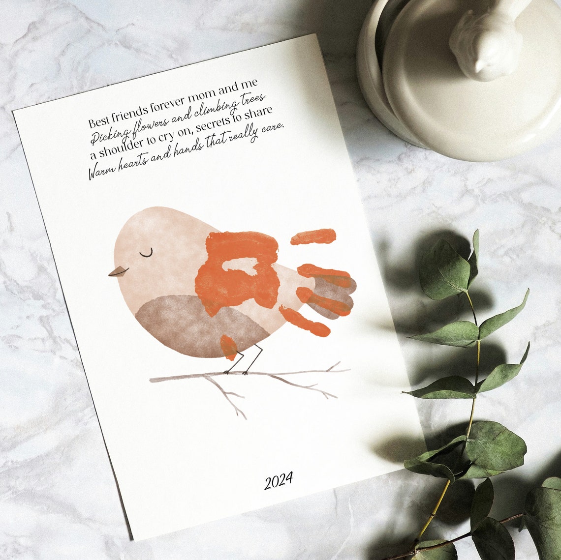 Handprint Craft | Birthday Gift for Mom | Memory Keepsake | Gift From ...