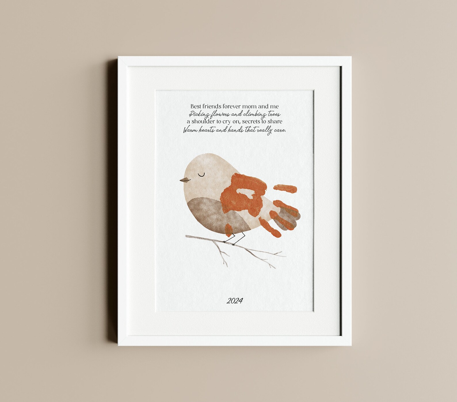 Handprint Craft | Birthday Gift for Mom | Memory Keepsake | Gift From ...