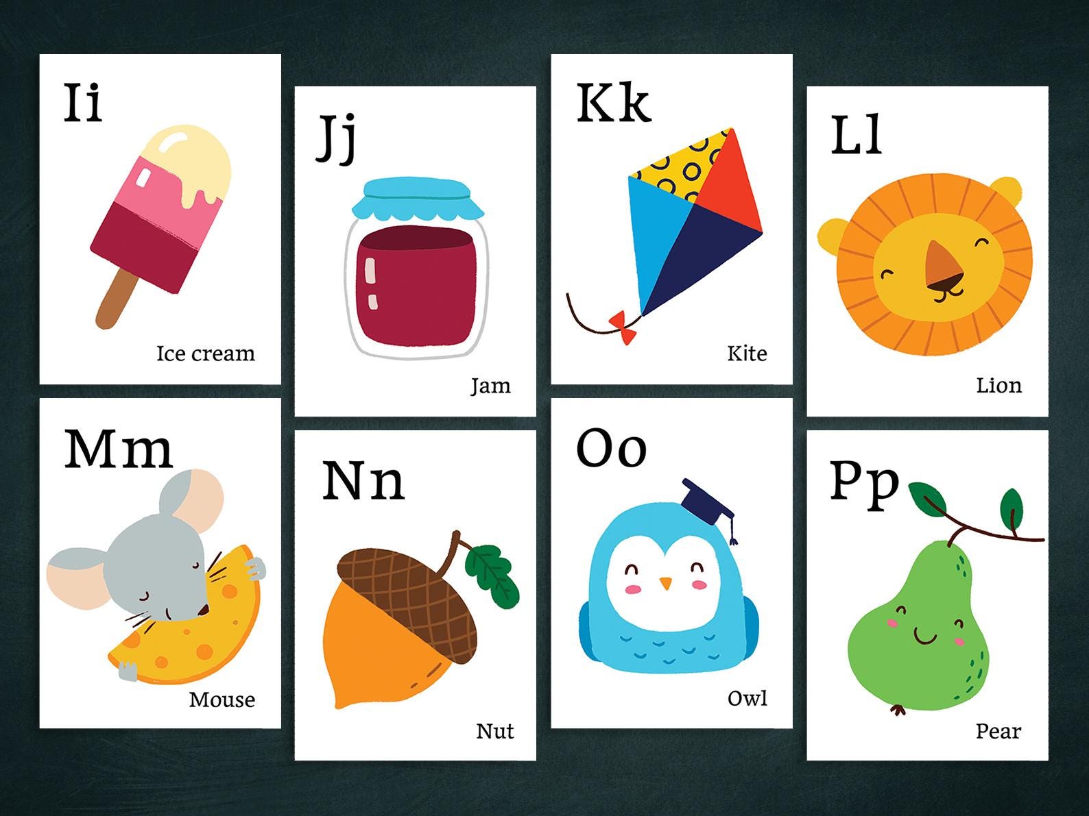 English Alphabet Flashcards Printable | Montessori Cards | Homeschool ...