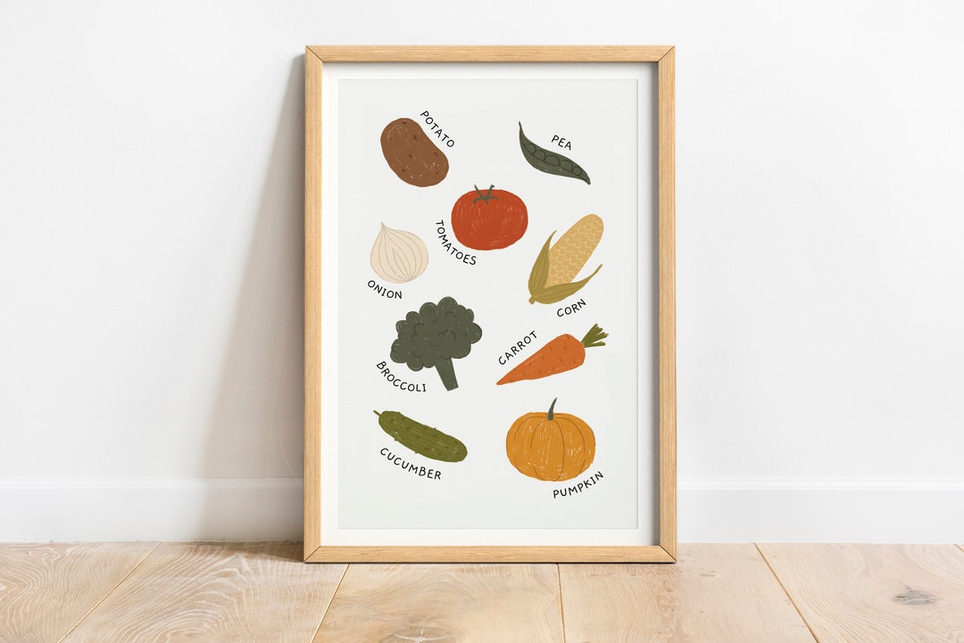 Vegetables Educational Poster | Montessori Poster | Nursery Decor ...