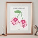 Cherry Poster Handprint Craft Birthday Gift for Mom, Dad, Grandma ...