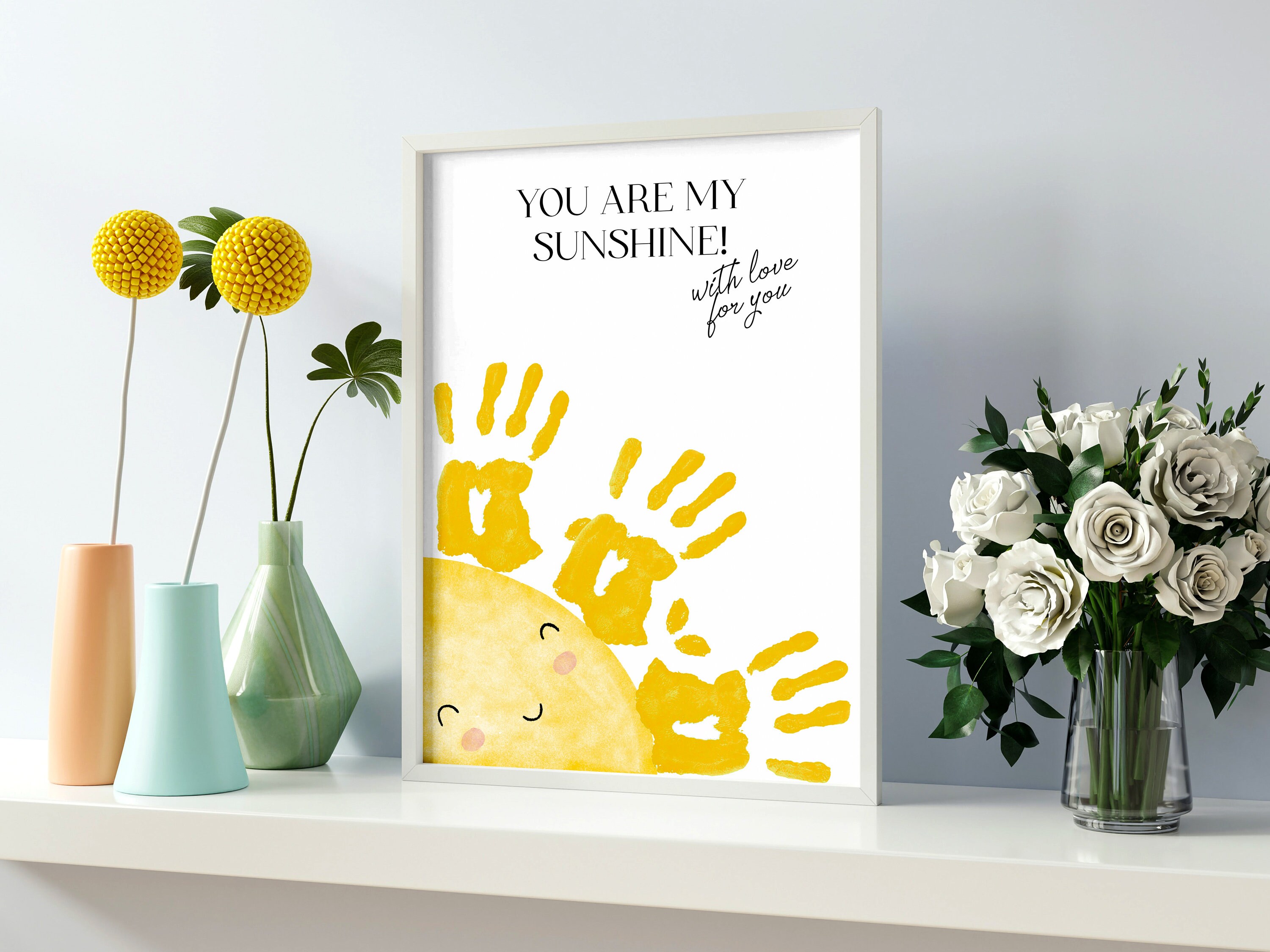 Handprint Craft | Birthday Gift for Mom, Dad, Grandma, Grandpa | Memory ...