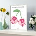Cherry Poster Handprint Craft Birthday Gift for Mom, Dad, Grandma ...