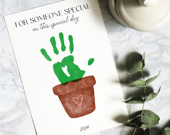 Cherry Poster Handprint Craft Birthday Gift for Mom, Dad, Grandma ...