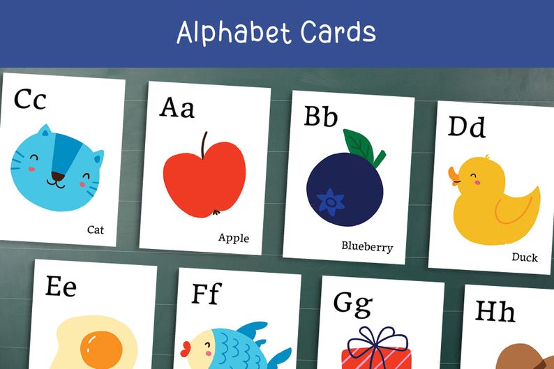 English Alphabet Flashcards Printable | Montessori Cards | Homeschool ...