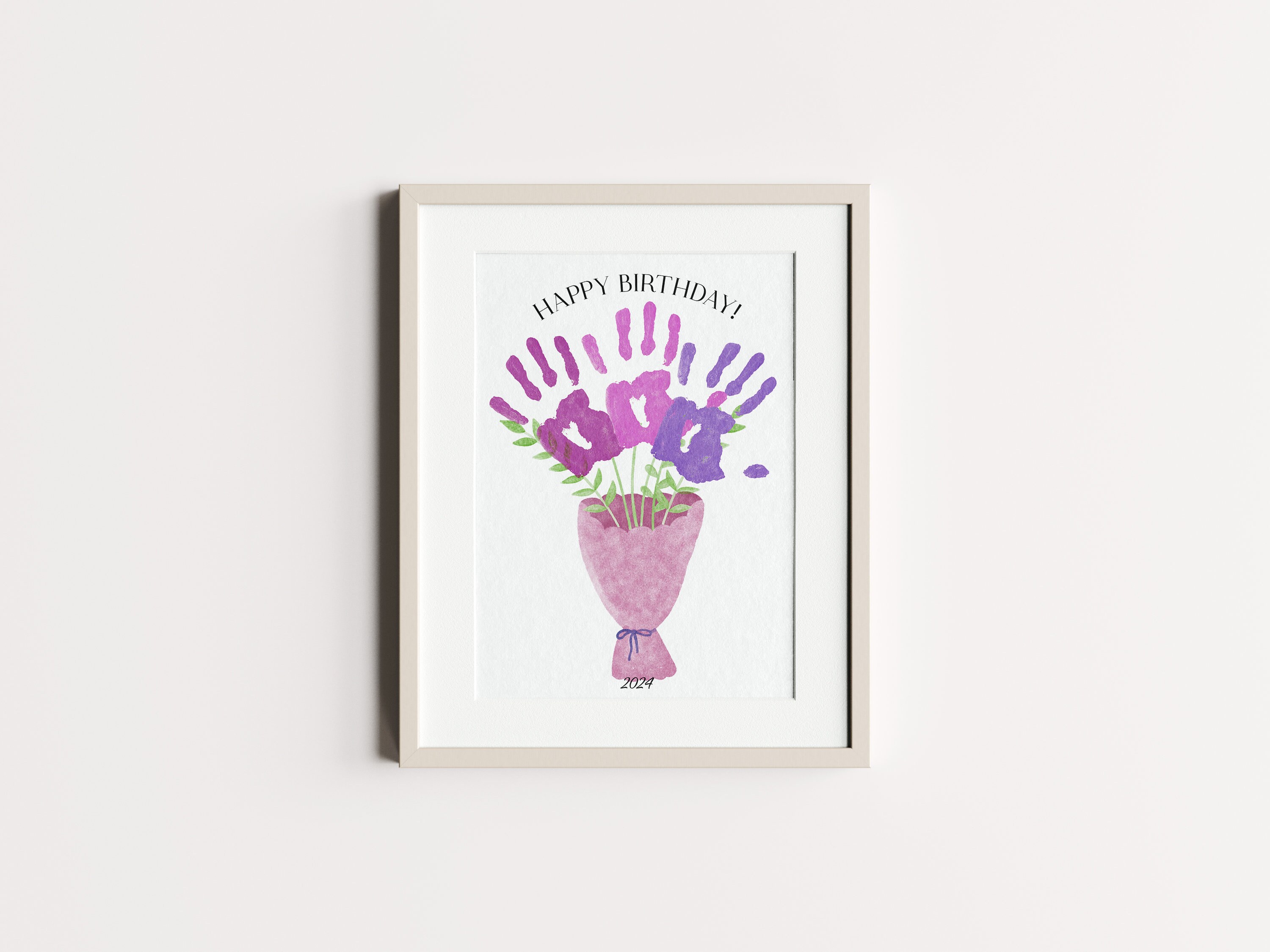 Handprint Craft | Birthday Printable Gift | Birthday Gift for Mom, Dad ...