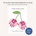 Cherry Poster Handprint Craft Birthday Gift for Mom, Dad, Grandma ...