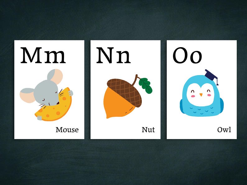 Large Format Alphabet Posters for Classroom and Nursery - Etsy