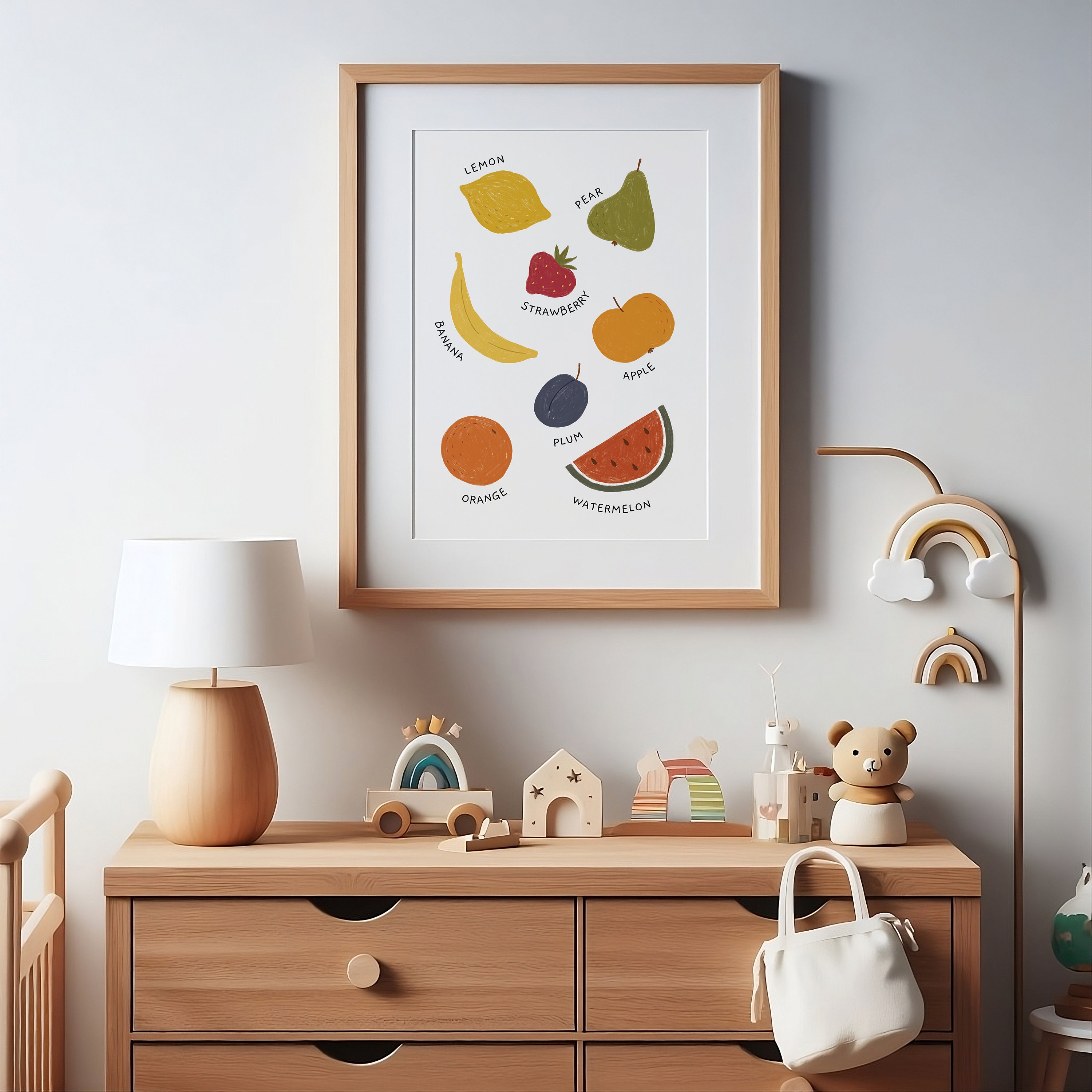 Fruit Educational Poster | Montessori Poster | Nursery Decor ...