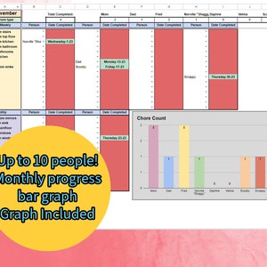 Google Spreadsheets Chore Chart Printables Household Chores Chart ...