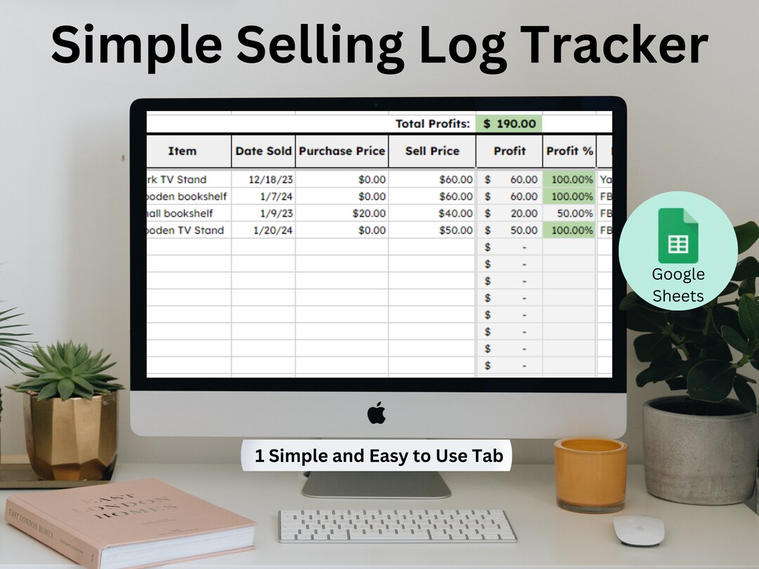 White Printable Spreadsheet Social Media Selling Google Sheet Yard Sale ...
