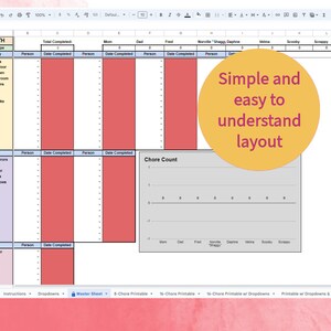 Google Spreadsheets Chore Chart Printables Household Chores Chart ...